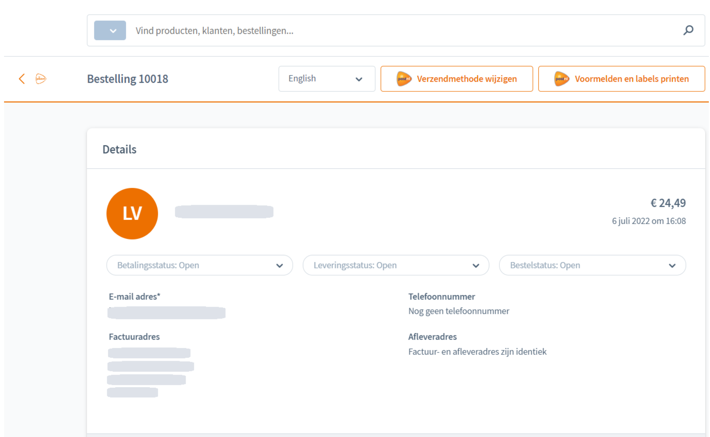 PostNL Shopware Manual